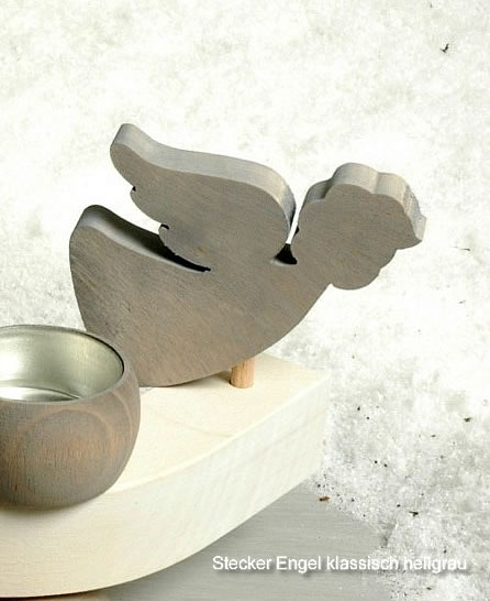 Talvel-Stecker Engel klassisch hellgrau - Talvel